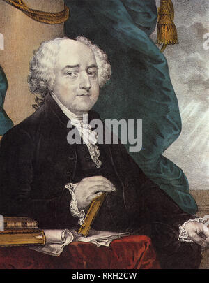 Portrait of second President of the United States John Adams, 1850 ...