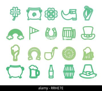 jar beer and clovers saint patrick day vector illustration design Stock ...