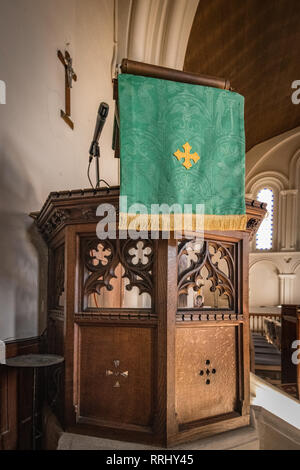 St Laurence church in Falmer, East Sussex, England. South Downs ...