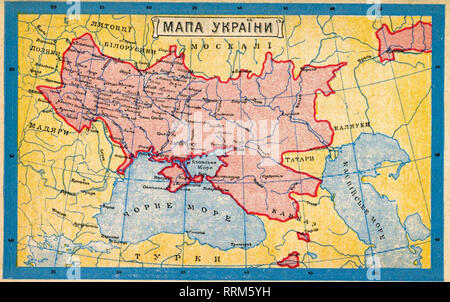 map of Ukraine 1919 Stock Photo - Alamy