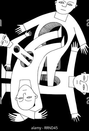 jumping through hoops cartoon Stock Photo - Alamy