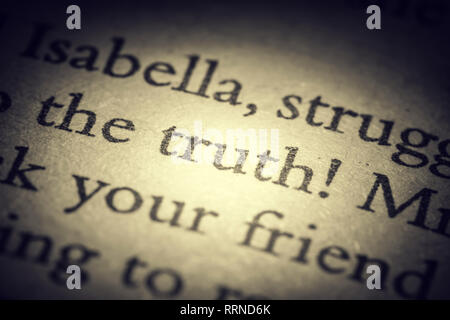 Truth Word Definition Text in Dictionary Page Stock Photo - Alamy