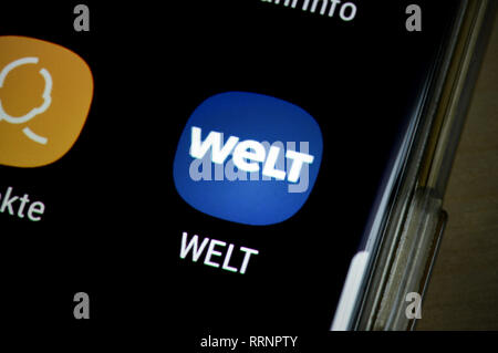 Smartphone, Display, App, Welt Stock Photo - Alamy