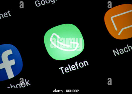Smartphone, display, ext., phone, Display, App, Telefon Stock Photo - Alamy