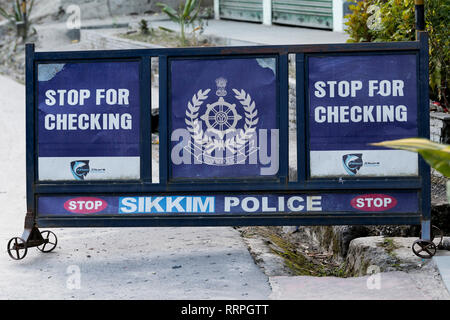Border Post Sikkim India Stock Photo - Alamy