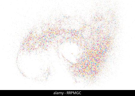 Abstract explosion of confetti. Colored stains and blots. Colorful ...
