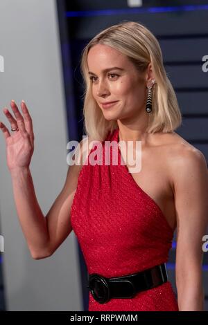Brie Larson attends the Vanity Fair Oscar Party at Wallis Annenberg ...