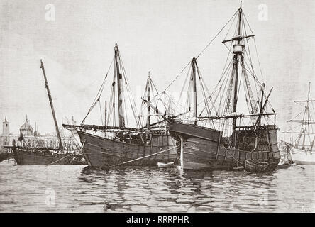 First Voyage of Christopher Columbus, 1492 Stock Photo - Alamy