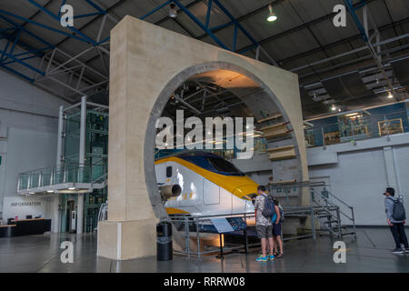 Vehicles Inside Channel Tunnel Eurostar Train, UK/France Stock Photo ...