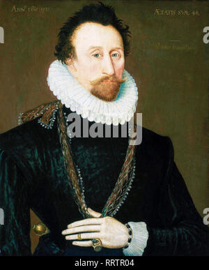 Portrait of Sir John Hawkins (1532-1595) an English naval commander and ...