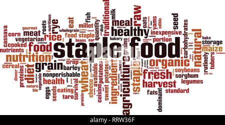 Staple food word cloud concept. Vector illustration Stock Vector Image ...