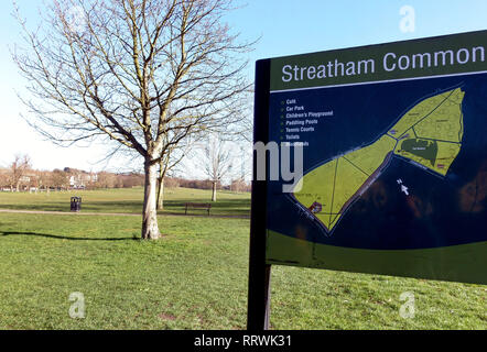 A sign map of Streatham Common, London Stock Photo - Alamy