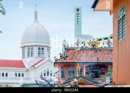 Catholic church with Chinese temple architecture, Hue, Vietnam Stock ...