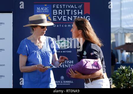 Princess Anne talking with Grace Noest, the event organiser, from ...