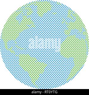 Isolated earth map. Pointillism style Stock Vector Image & Art - Alamy