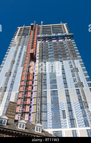 Tall narrow office block being built on Broad Street in the centre of ...