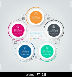 Plan connecting infographic chart design template Stock Vector Image ...