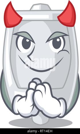 Cute, funny monster in the bathroom. Cartoon illustration Stock Vector ...
