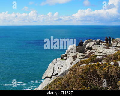 Commando Ridge, Bosigran, Penwith, Cornwall, England, UK Stock Photo ...