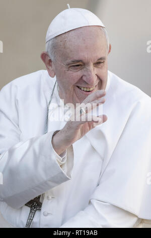 Vatican City, Vatican. 27th February, 2019. Pope Francis leads his ...
