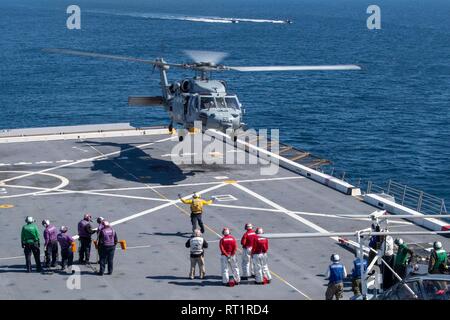 PACIFIC OCEAN (Feb. 21, 2019) Master Chief Aviation Boatswain’s Mate ...