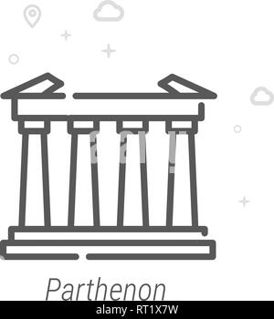 Parthenon Simple vector icon. Illustration symbol design template for ...