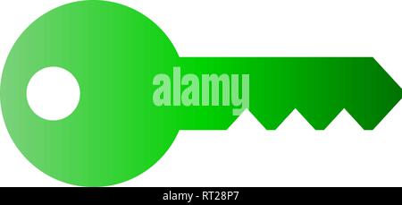 Key symbol icon - green gradient, isolated - vector illustration Stock ...