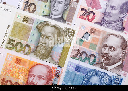 Croatian money - Kuna a business background Stock Photo - Alamy