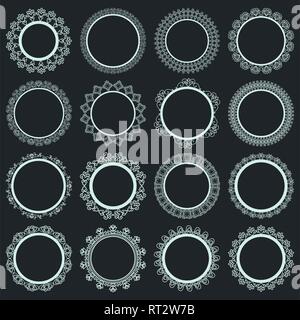 Elegant Lace Borders Frames laser cut Stock Vector Image & Art - Alamy