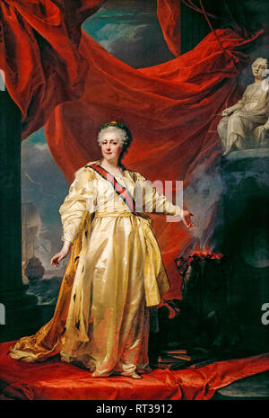 Catherine the Great, portrait painting in profile by Fyodor Rokotov ...