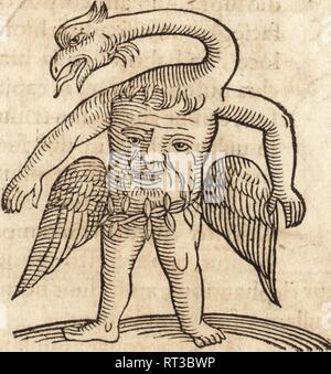 Vintage demonology drawing Stock Photo - Alamy