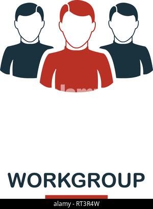 workgroup people line icon, outline symbol, vector illustration ...