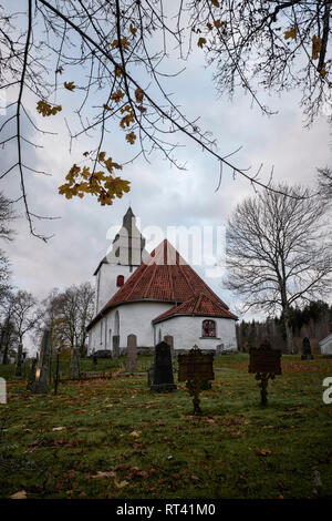 Hyssna old church Stock Photo - Alamy