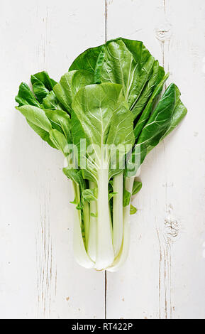 Young fresh organic white bok choy or bak choi Chinese cabbage ready to ...