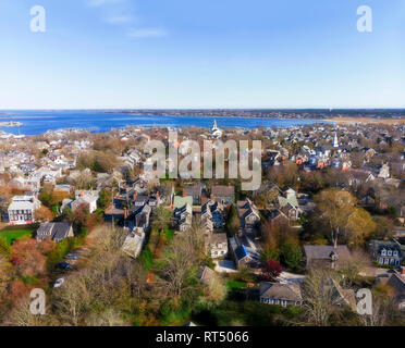 View of Nantucket from Brant Point, showcasing the town’s coastal ...