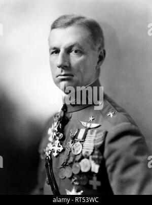 A portrait of William ('Billy') Mitchell, a U.S. Army general known for ...
