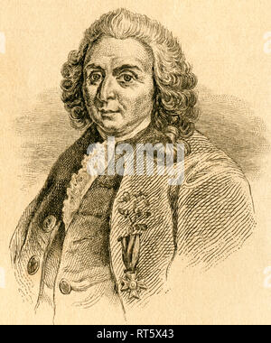 Carl Linnaeus ( Carl von Linné ) - by Alexander Roslin, 1775 Stock ...
