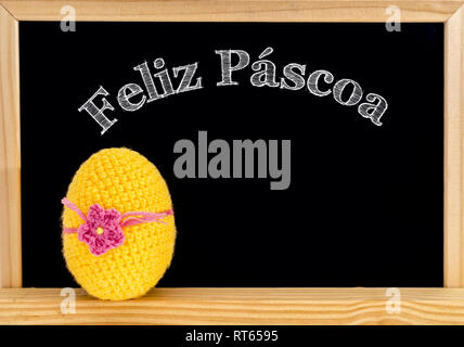 Feliz pascoa is Happy Easter written in Portuguese on a label for ...