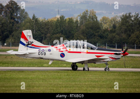 Croatian Air Force Pilatus PC-9 trainer plane Stock Photo - Alamy