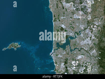 Satellite image of Perth, Australia Stock Photo - Alamy
