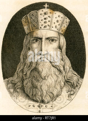 Portrait of Charlemagne, Charles the Great, King of the Franks (ruled ...