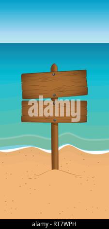 tropical island beach vacation sign symbol vector art Stock Vector ...