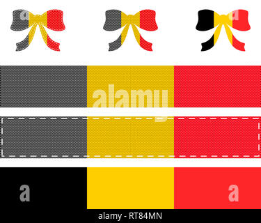 Belgian flag on bow and ribbon Stock Photo - Alamy