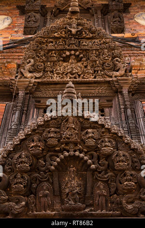 Nepal Crafts Bhaktapur Tachupal Tole Pujari Math ornately carved wooden ...