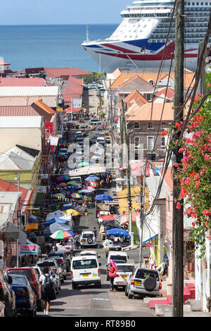 The St. George's Vegetable, Spice & Craft Market, Market Hill, St ...