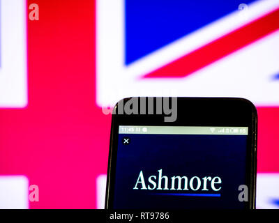 Ashmore Group plc logo seen displayed on smart phone Stock Photo - Alamy