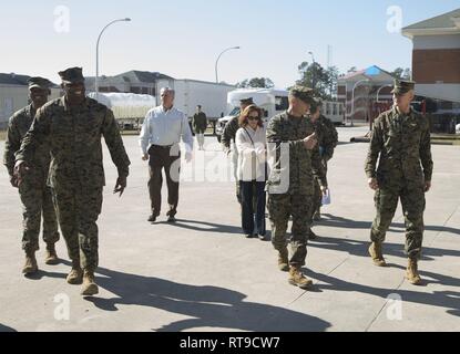 Col. David C. Wallis, right, commanding officer, School of Infantry ...