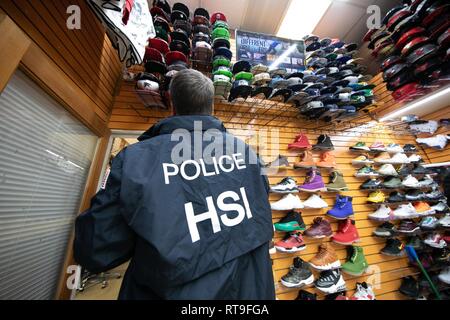 HSI conducts IPR Operations at a flea market in Atlanta, Georgia Stock ...