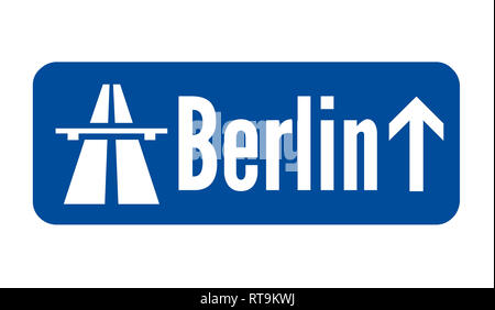 Berlin direction and road sign icon Stock Photo - Alamy