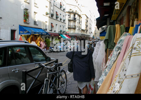 Street view, Barbès district, Paris, France Stock Photo - Alamy